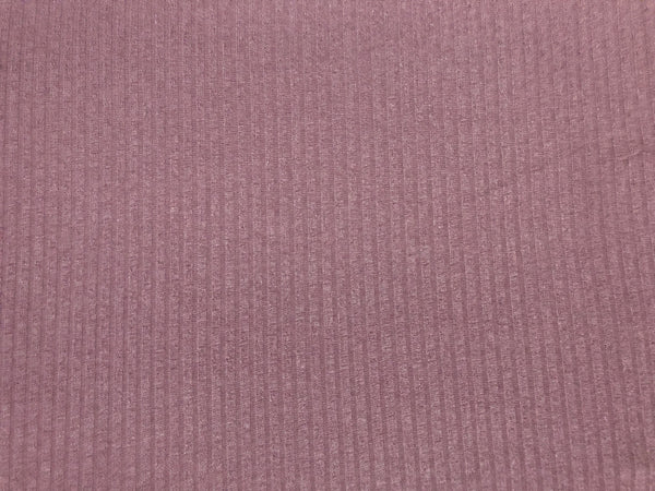 Premium Hacci Rib Knit – Mauve Solid Color – 4x4 Sweater Rib-Poly/Rayo ...