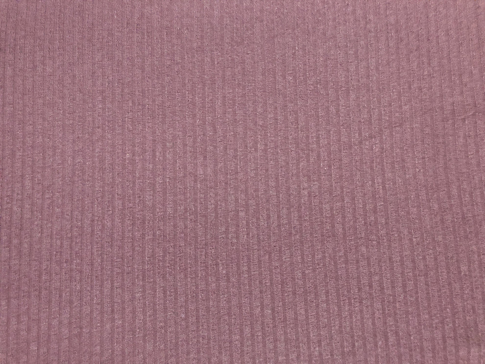 Premium Hacci Rib Knit – Mauve Solid Color – 4x4 Sweater Rib-Poly/Rayo ...